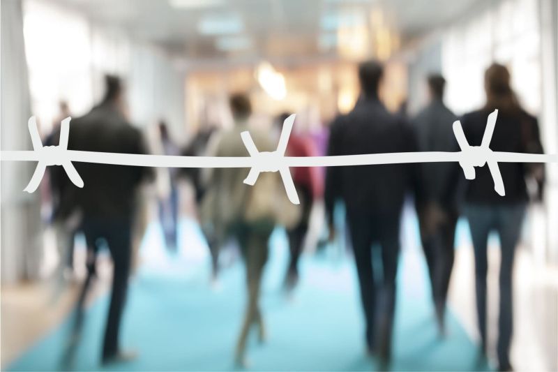 Barbed wire glass safety sticker