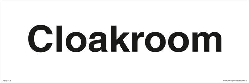 Cloakroom sign